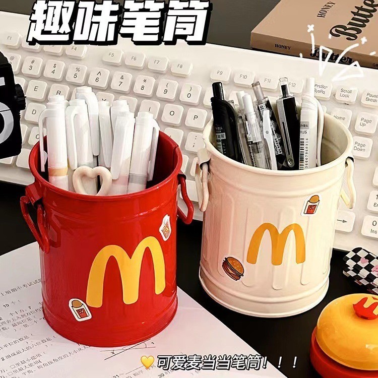 Kotak kotak gaya Amerika retro comel alat letak barang pemegang pen ...