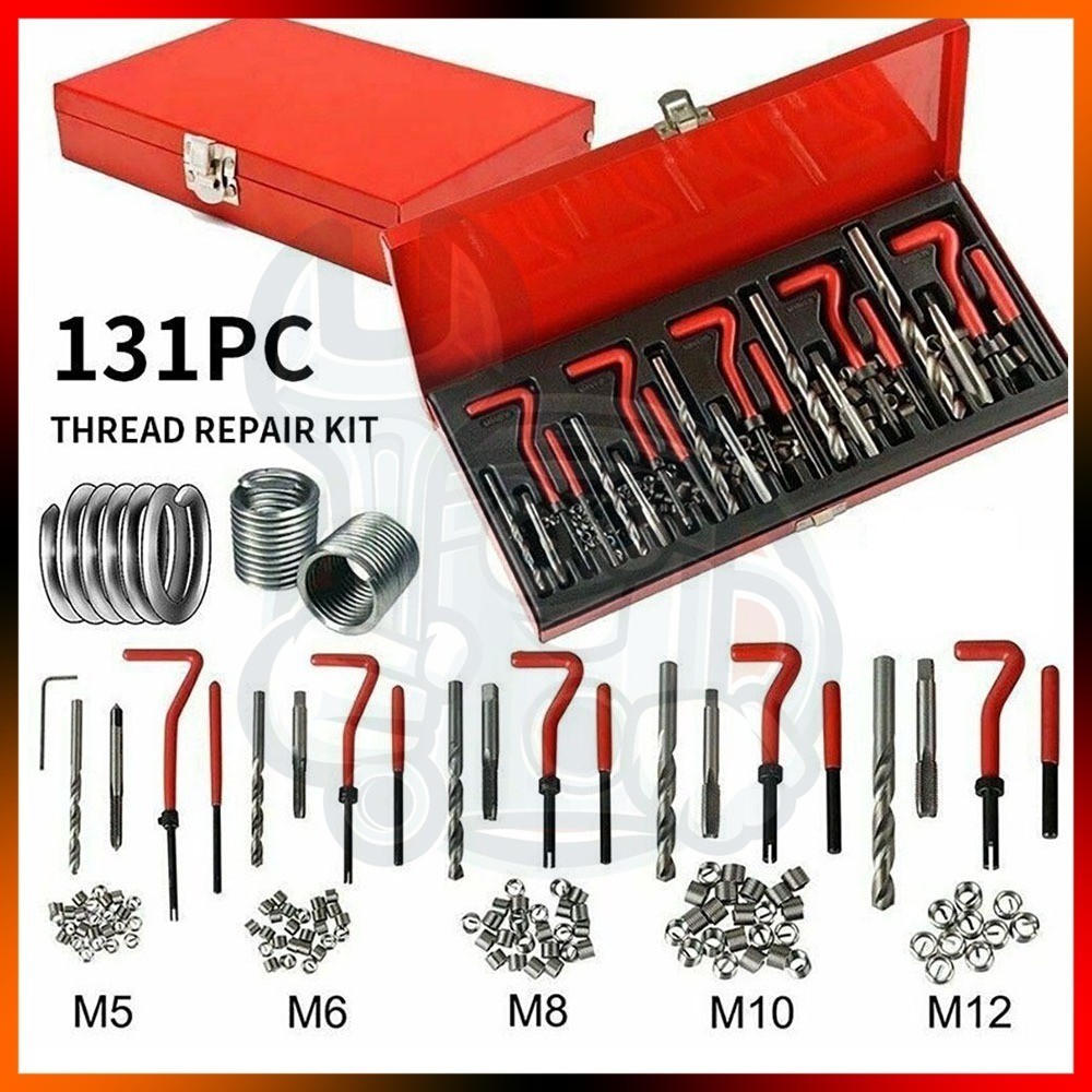 Thread Repair Kit M5/M6/M8/M10/M12 Drill Bit Helicoil Threaded Insert ...