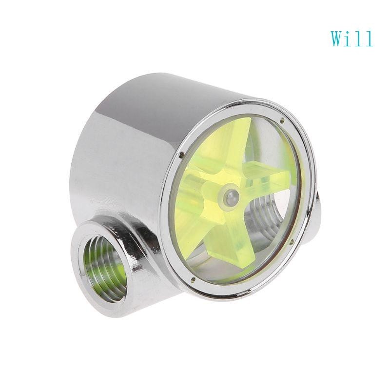 Will 5 Impeller Water Flow Meter Water Cooling Flow Indicator G1 4 ...