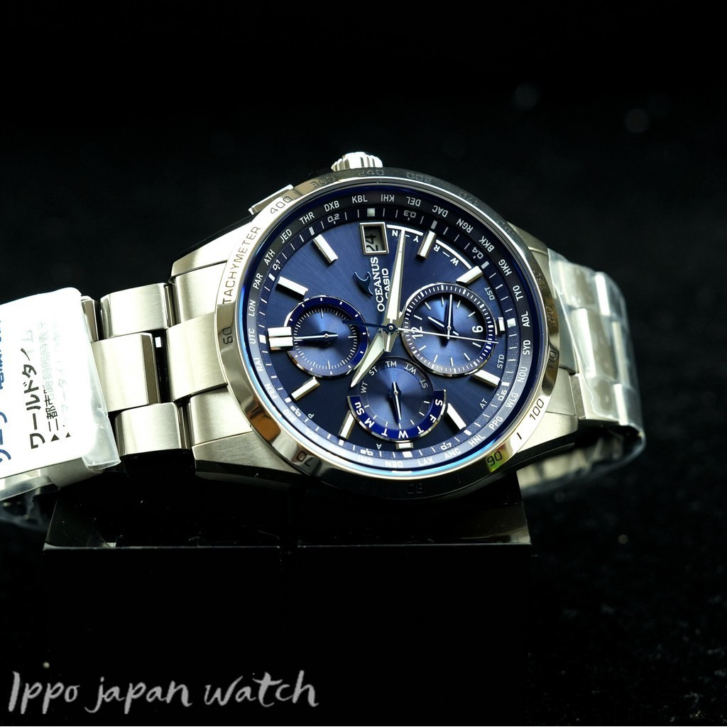 January New JDM WATCH ★ Casio Oceanus Titanium Photokinetic Energy Electric Wave World Time Men ...