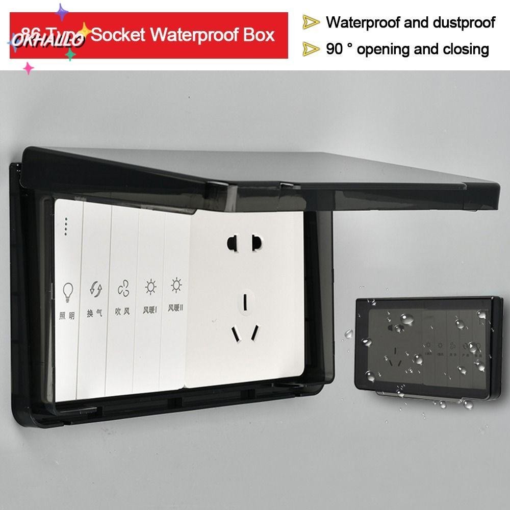OKHALLO Switch Protective Cover, Self-Adhesive Plastic Socket ...