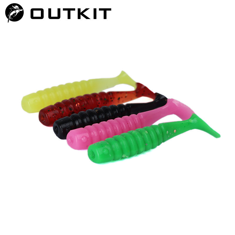 OUTKIT 10Pcs/lot Wobblers mini Fishing Soft Lures Rubber Soft Baits 4cm ...