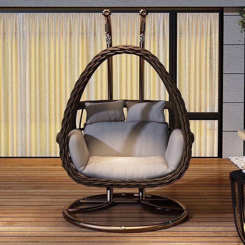 Basket rattan chair Home cradle chair Indoor balcony hanging chair ...