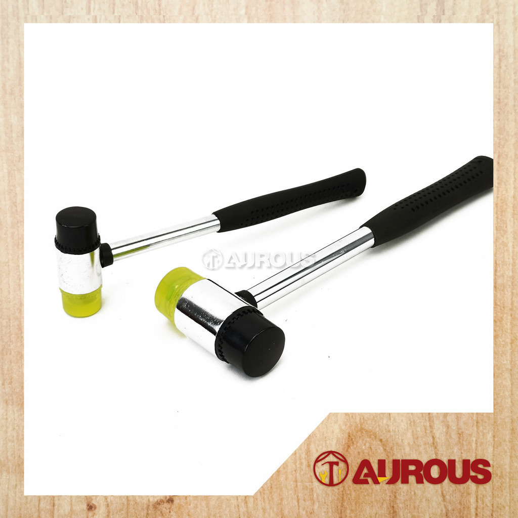BLACK & YELLOW DOUBLE FACED RUBBER HAMMER MALLET (30MM / 40MM) | Shopee ...
