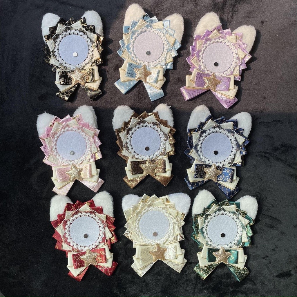 Cute Style Cat Ears Gorgeous Bar Chirp Straw Cabbage Price Badge Bar ...