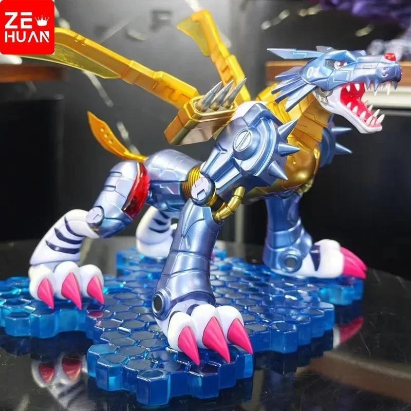 17cm Digimon Adventure Anime Figures Gk Metal Garurumon Action Figure ...
