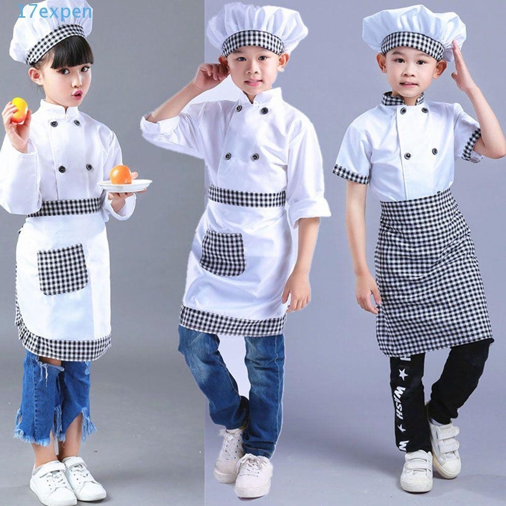 EXPEN Children Chef Costume Set Cosplay Costumes Halloween Top apron ...