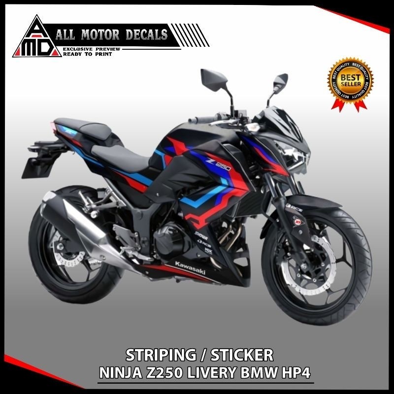 Decal Kawasaki Ninja Z250 Livery Bmw/Striping Kawasaki Ninja Z 250 ...