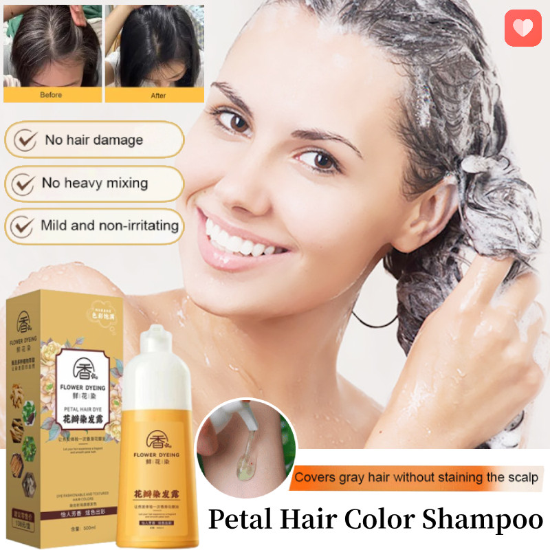 Mild Formula Hair Color Caps Gray Hair Petal Hair Color Bubble Dye ...