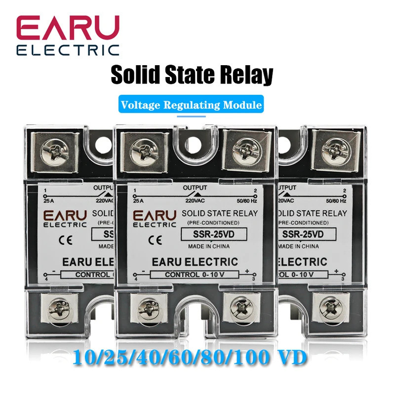 SSR-10VD SSR-40VD SSR 25A 80A 100A Single Phase Solid State Relay ...