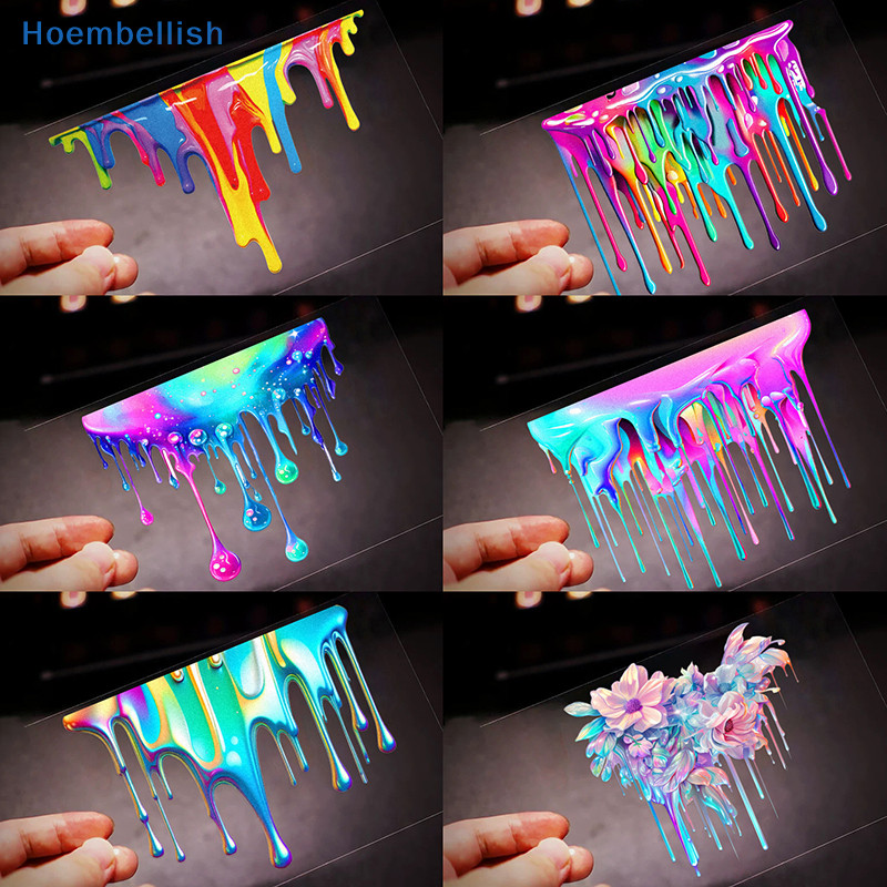 Hoe> Car Decoractive Stickers With Dopamine Coloured Fluid Paint Vinyl ...