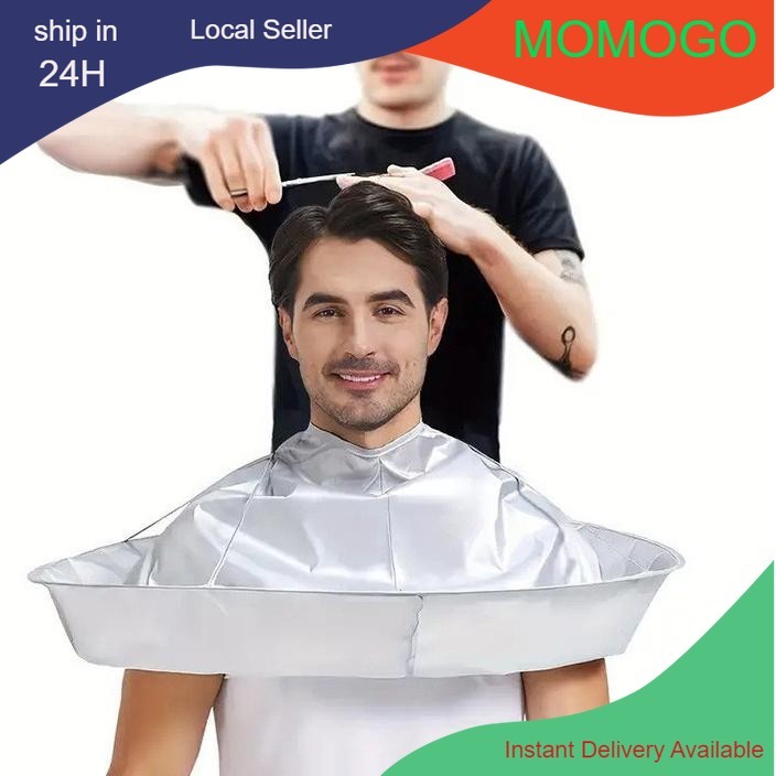 Haircut Cape Foldable Umbrella Shape Barber Cloak Salon Dyeing Styling ...
