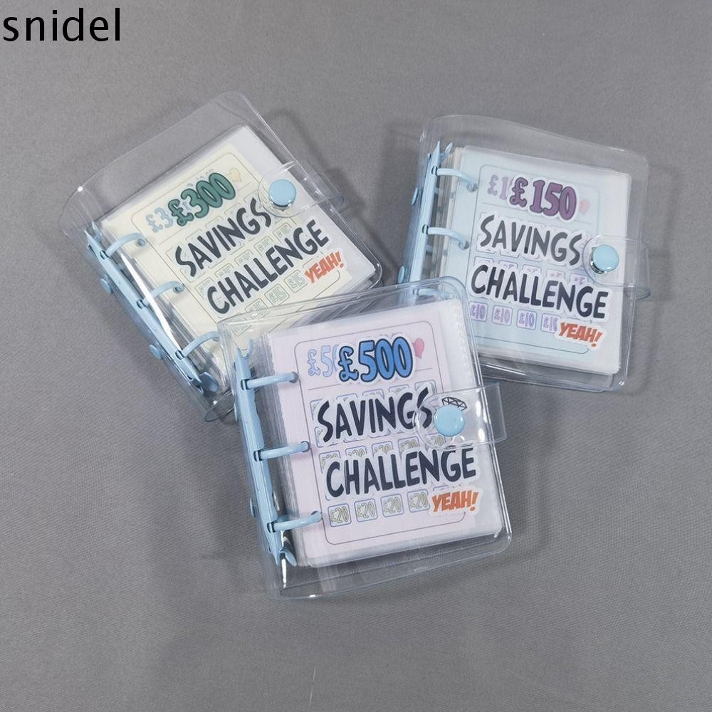 SNIDEL Money Saving Binder, Mini PVC Savings Challenges Book, Practical ...