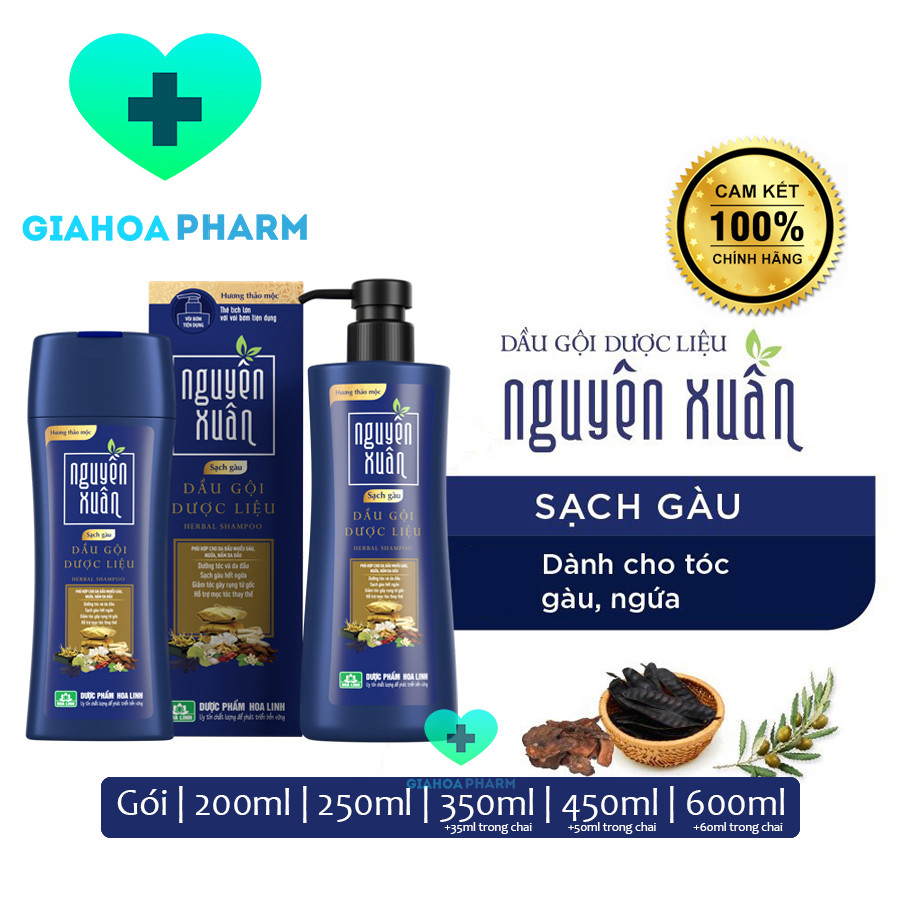 Nguyen Xuan cleans dandruff - Medicinal shampoo (Blue) - For scalp with ...