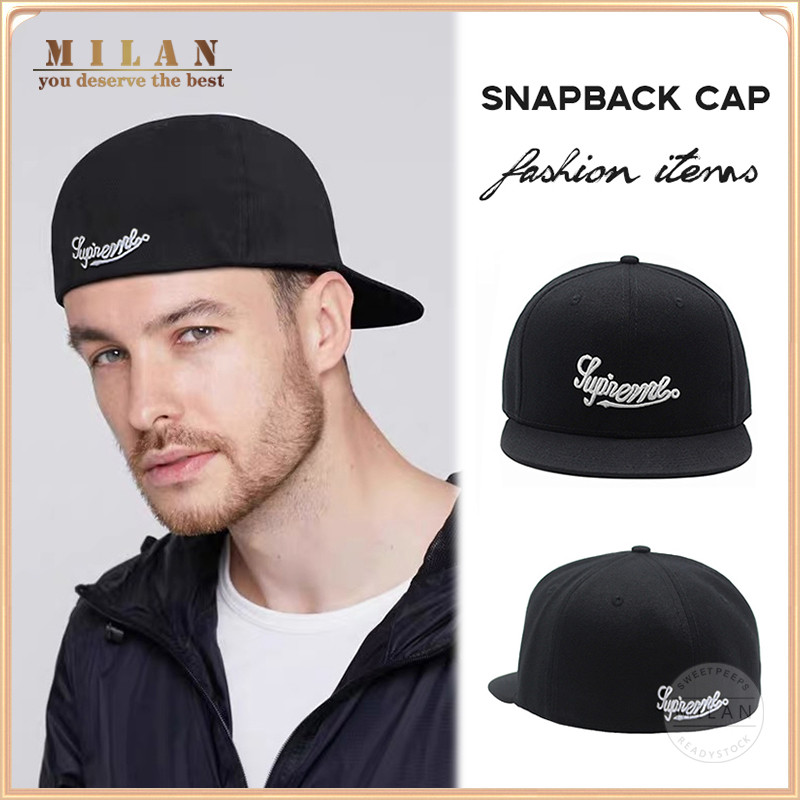 Milan | Fully Enclosed Flat Brim Cap American Street Wear Back Seal Cap ...