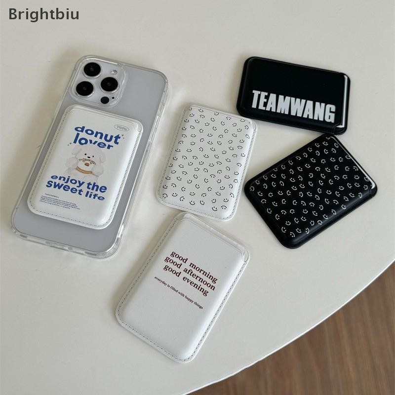 [Brightbiu] INS Cute Magsafe Magnetic Card Clip Phone Case For IPhone ...