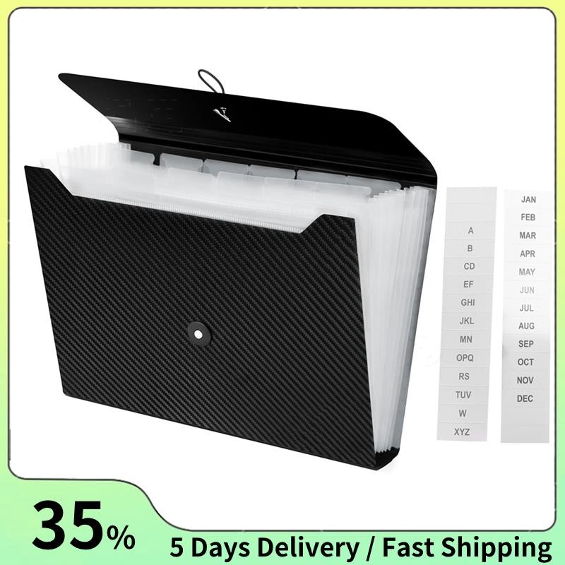 Expanding File Folder, 13 Pockets Accordion File Organizer, A4 Letter ...
