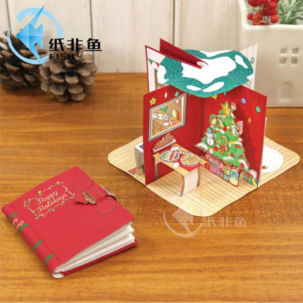 study book book nook Kertas Bukan Ikan Krismas Lipat Pop-up Buku ...