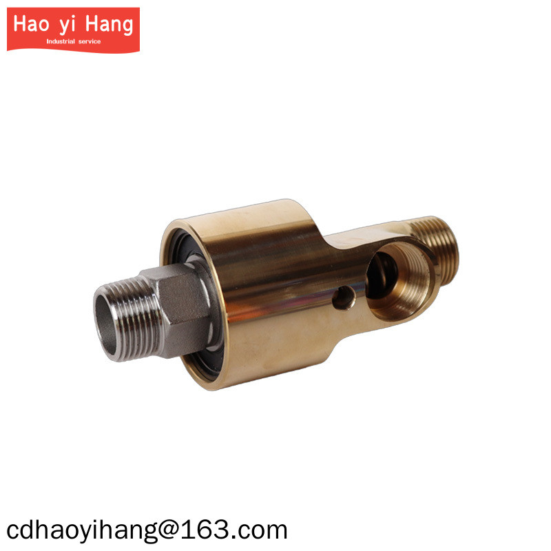 3/4" Hd20 Thread Two Way Rotary Joint High Temperature Brass Cooling Swivel Rotating Fitting HD ...