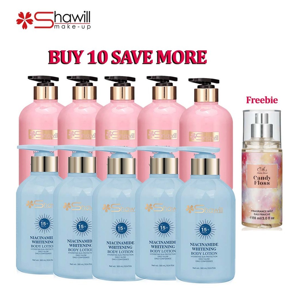 Shawill Body Lotion Niacinamide 500ml+300ml with spf 15 PA++ SPF15 ...