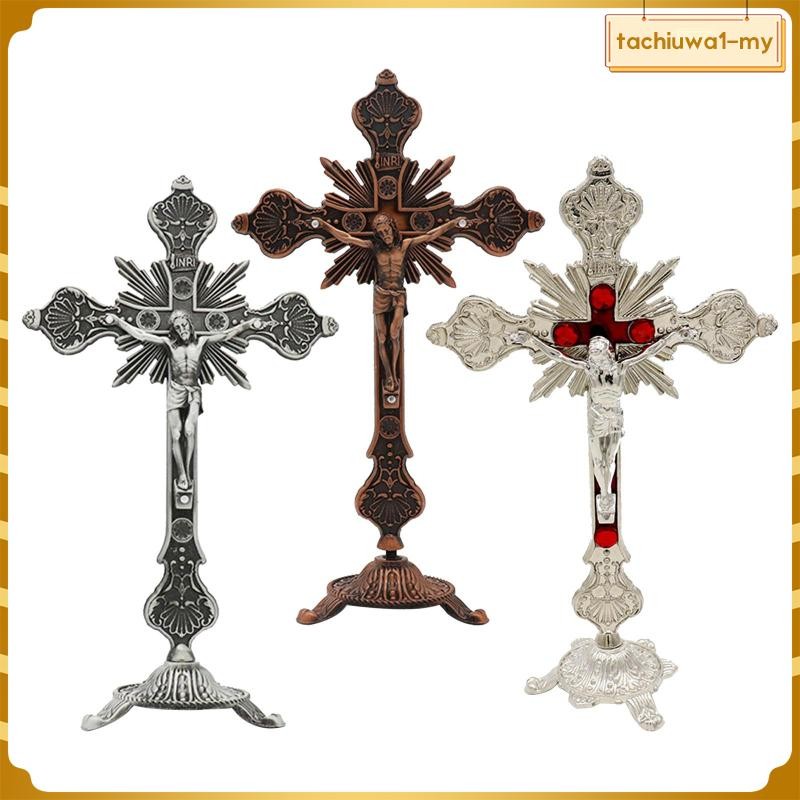 [TachiuwadcMY] Standing Crucifix Religious Metal Catholic Jesus on The ...