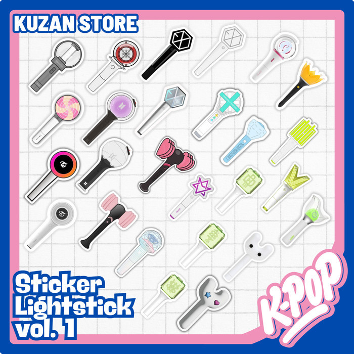 Freebies KPOP Lightstick Sticker Vol. 1 / KPOP Light Stick Stickers ...