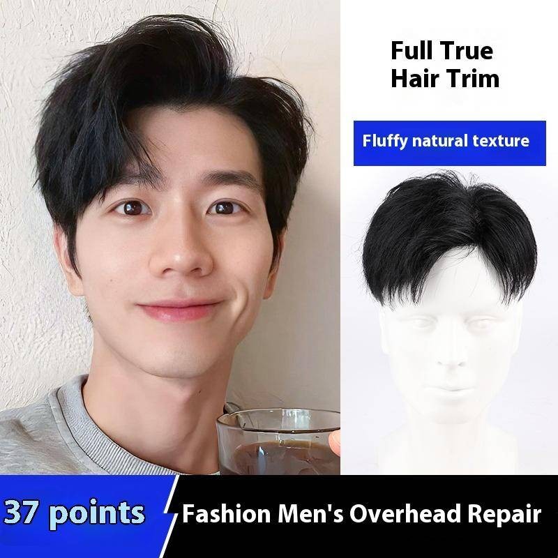 100% Human Hair Men's Toupee Fashion And Handsome Style Hair Piece ...