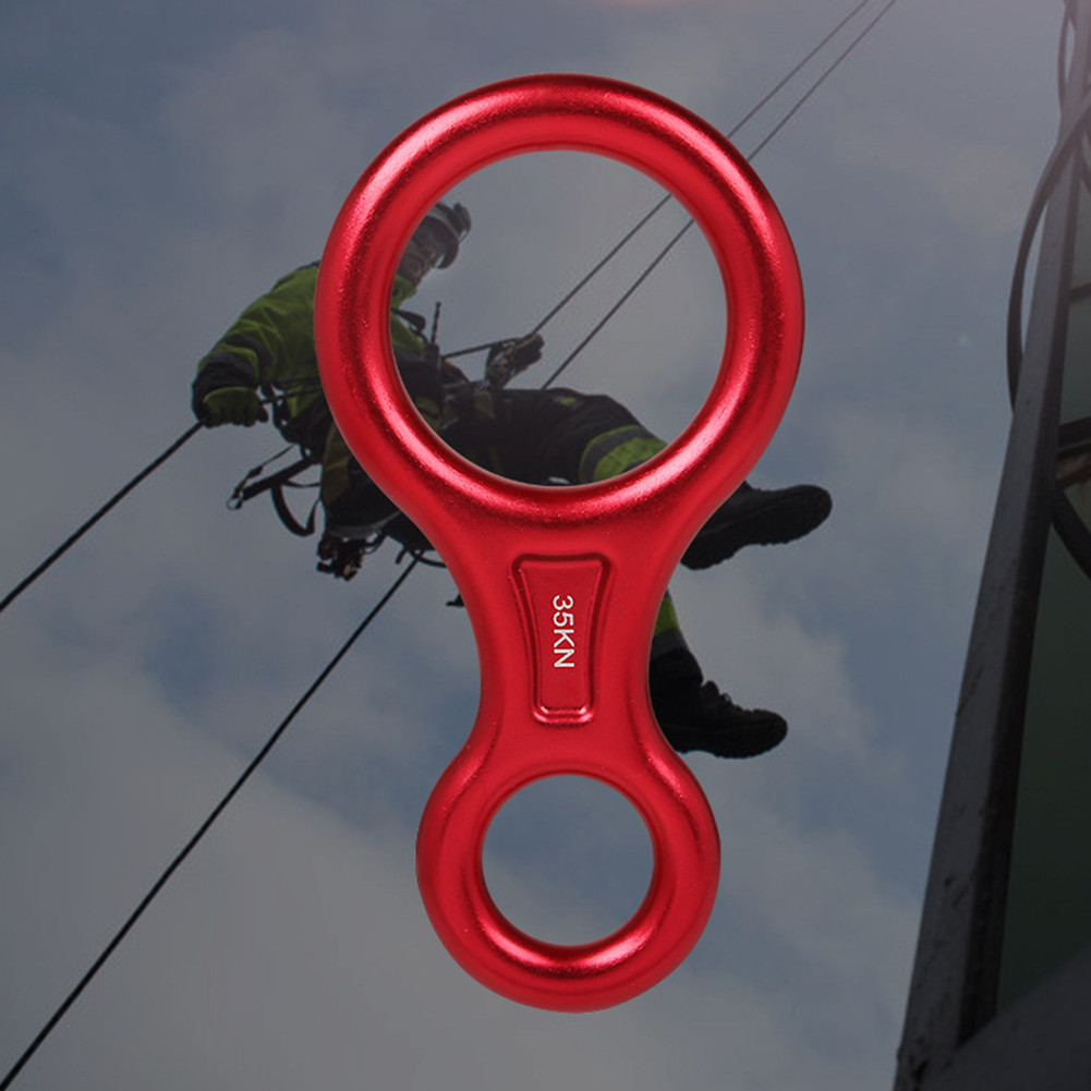 【NEW】Figure 8 Rock Climbing Descender Ring Outdoor Mountaineering ...