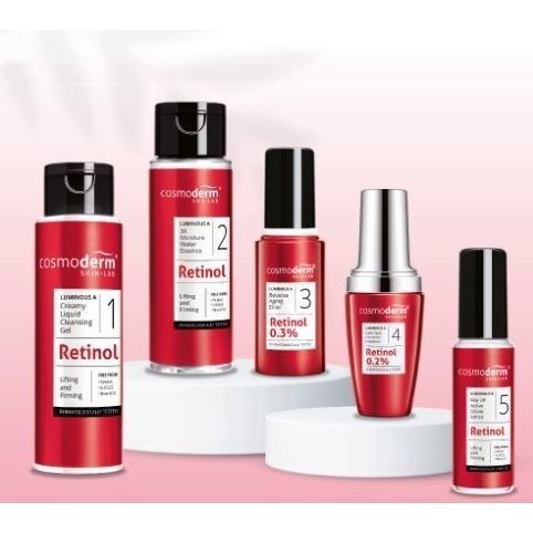 Cosmoderm Retinol Luminous (Cleansing Gel/ 3X Moisture/ Reverse Aging ...