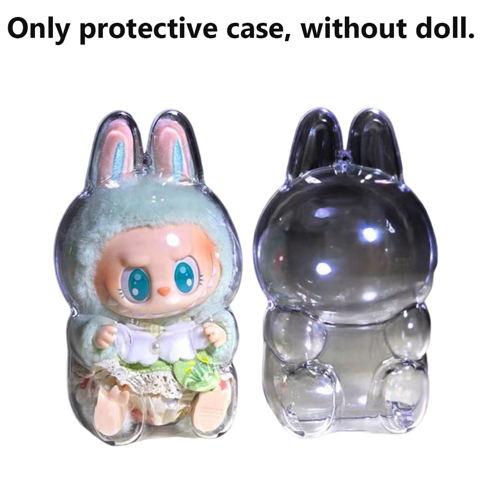 Labubu V2 POPMART Protective Shell Transparent Keychain Transparent ...