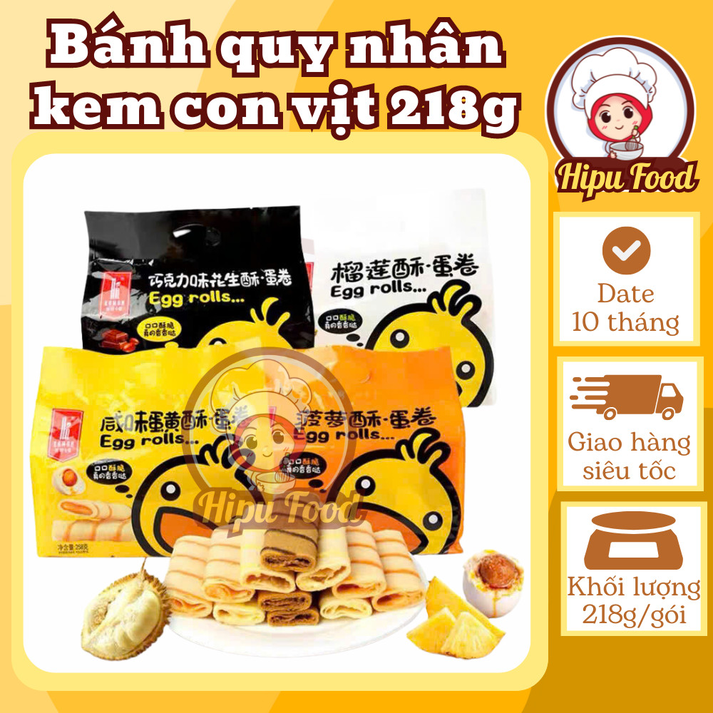 Salted egg crackers filled with cream cheese and salted duck eggs, 218g ...
