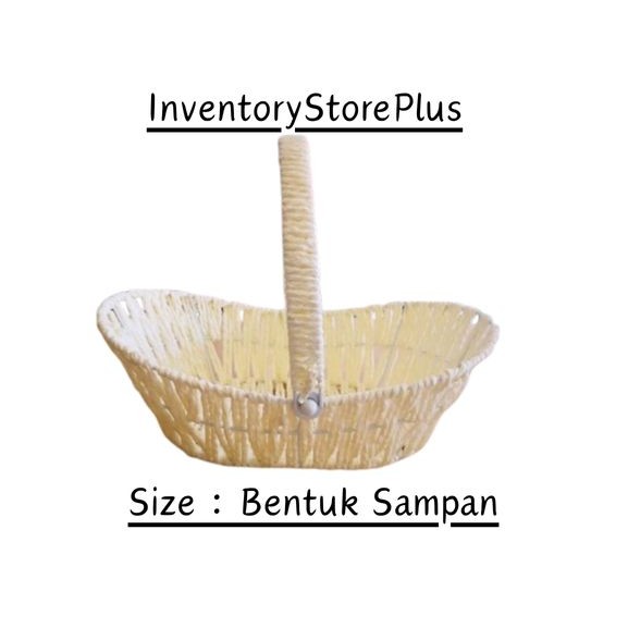 Woven Kraft Paper Rope Hamper Basket with Handle | 编织纸绳手提礼篮 托盘 | Bakul ...