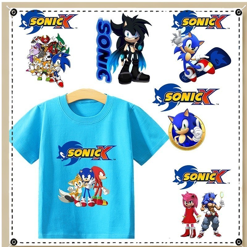 UV234 Sonic Clothes Iron-on Patches Washable The Hedgehog DIY Appliques ...