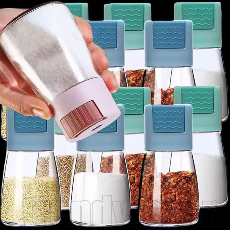 2/4/6Pcs Push-type Seasoning Bottle - Refillable, Plastic, Adjustable ...