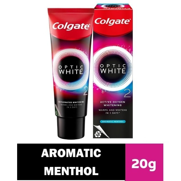COLGATE Optic White O2 Aromatic Menthol Toothpaste 20G Travel Pack ...