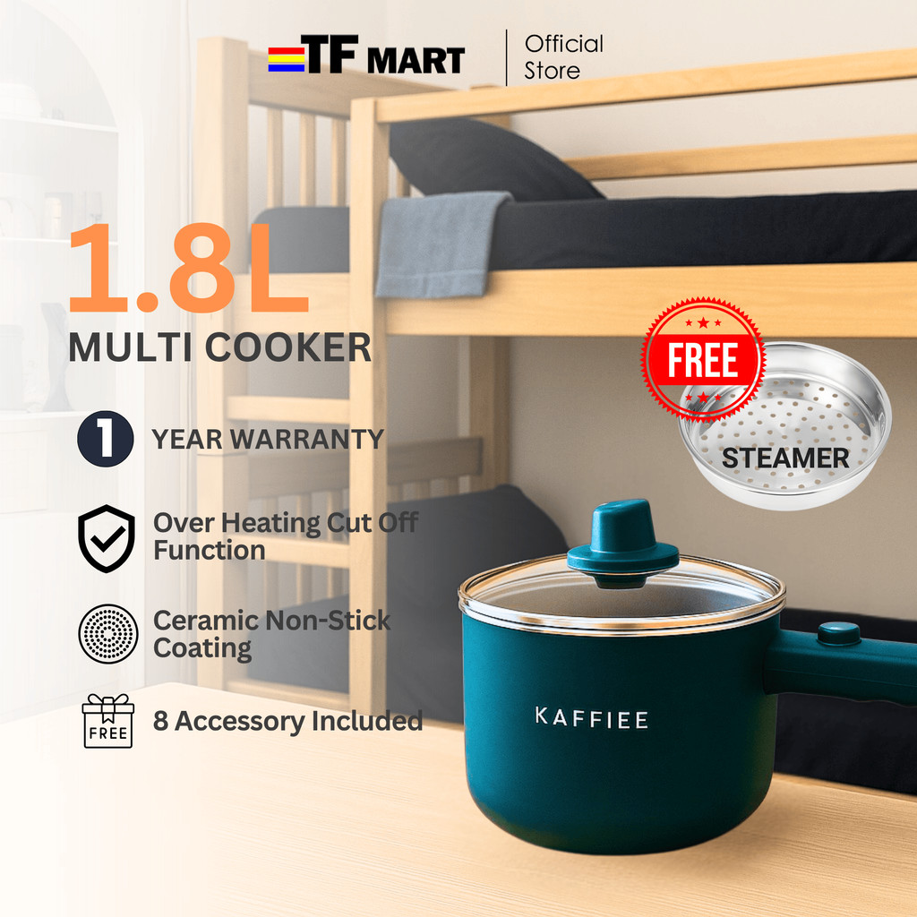 TFMART Periuk Nasi Elektrik 1.8L Mini Rice Cooker Asrama Student ...