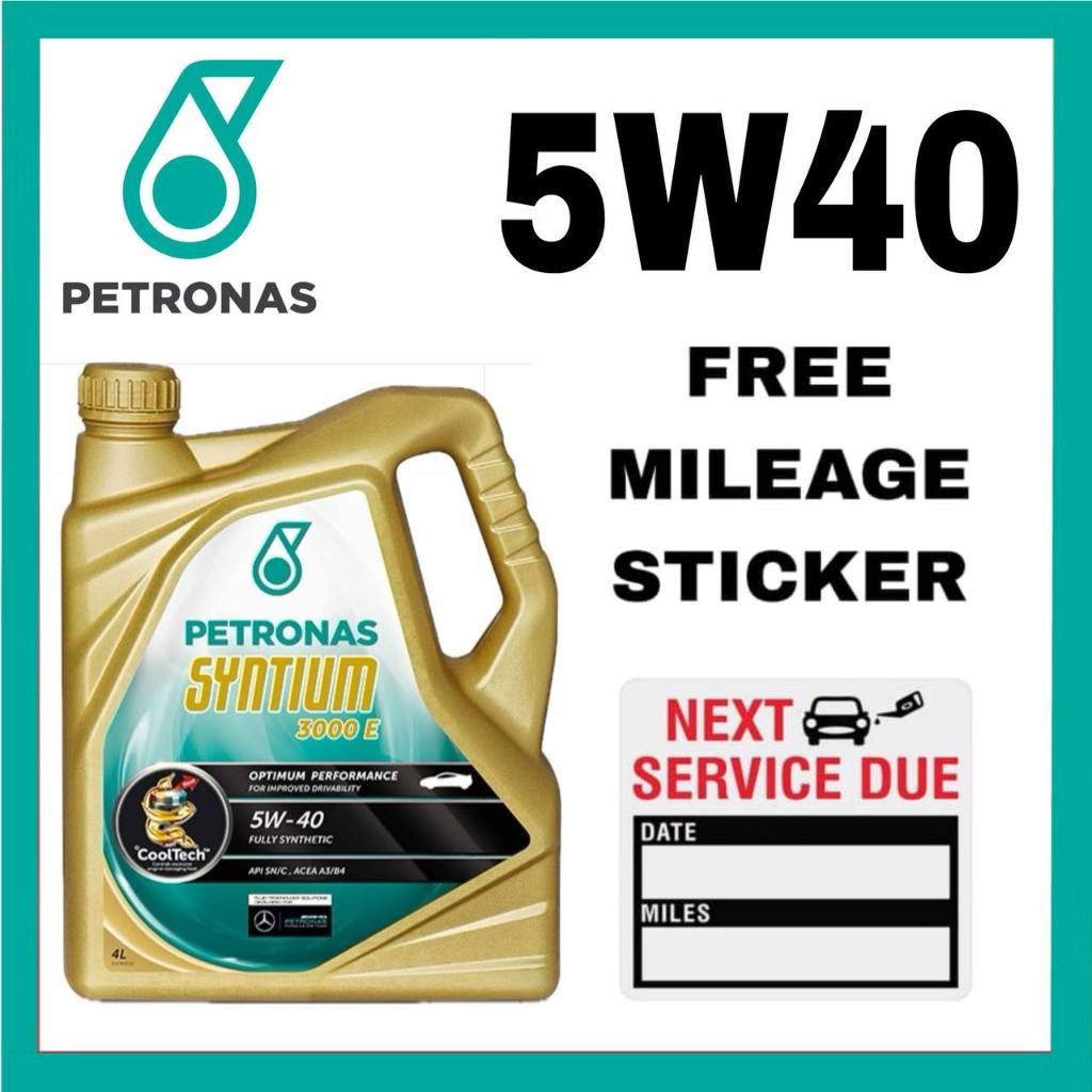 B1636159 Petronas Syntium 3000E 5W40 Fully Synthetic Engine Oil (4 ...