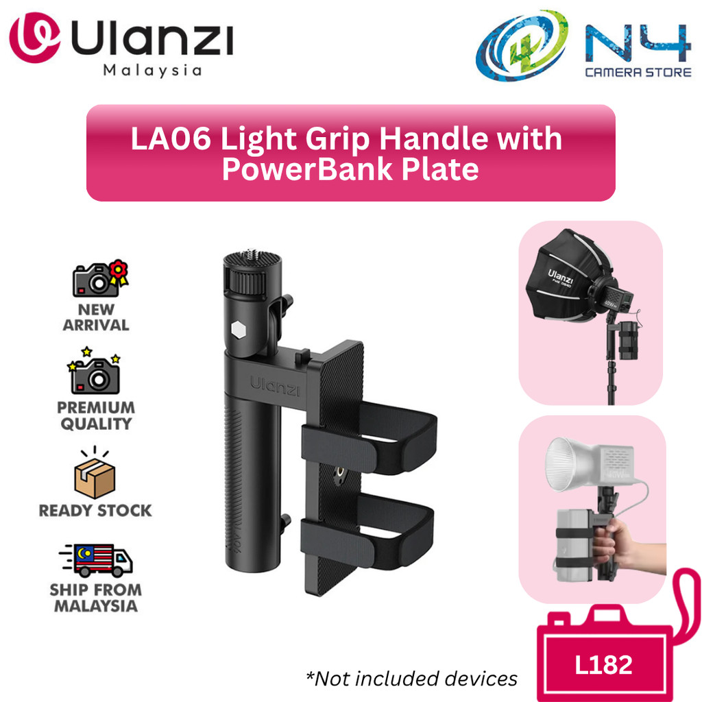 Ulanzi LA06 Light Stand Handle Mobile Power External Lamp Handle for Outdoor Charging Soft Light ...