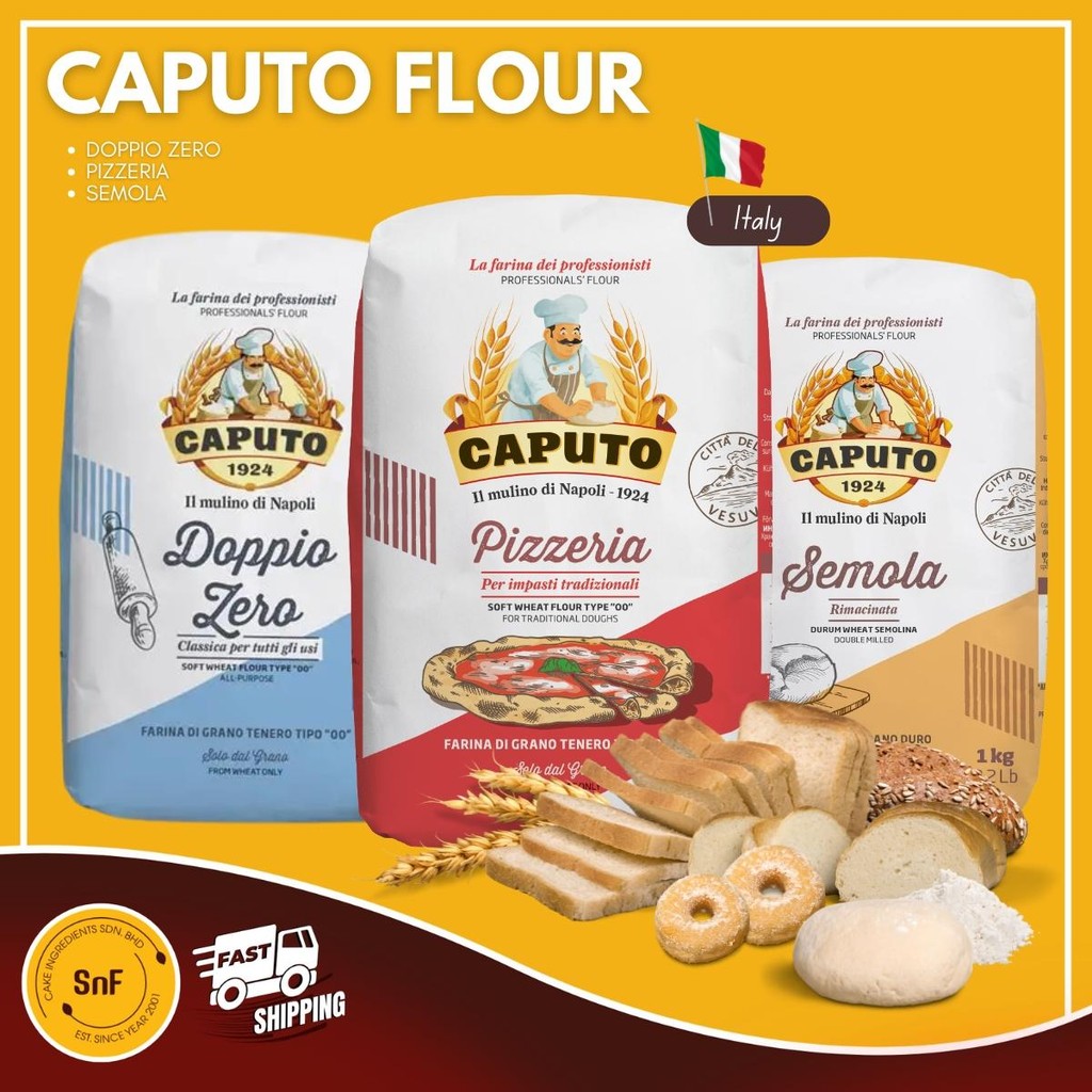 Caputo Flour Tepung Gandum Tepung Pizza Pizzeria Semulo Doppio Zero ...