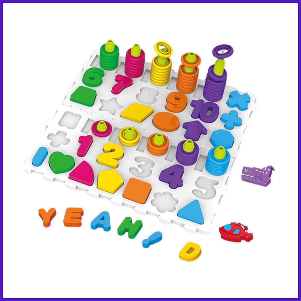 Alphabet Number Shape Puzzles Matching Table Game for Letter Number ...