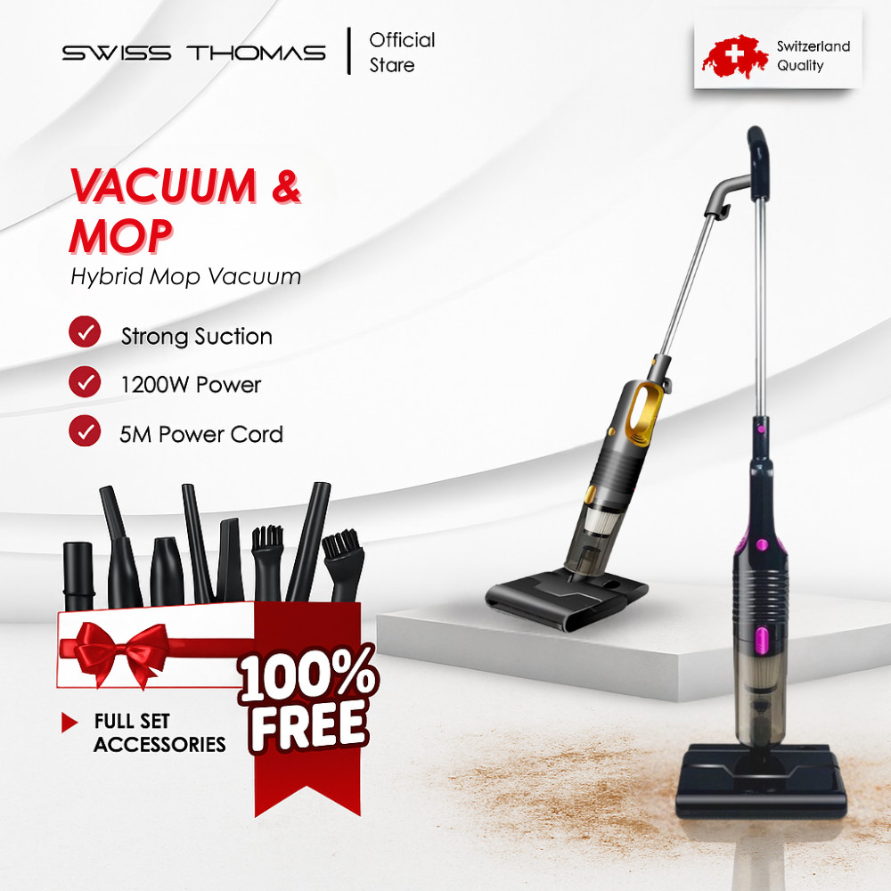 Swiss Thomas Handheld Vacuum Cleaner & Mop Strong Suction 15000pa (FH ...