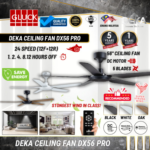 DEKA CEILING FAN PRO (SCX56 PRO)/(BLACK/WHITE/OAK) | Shopee Malaysia