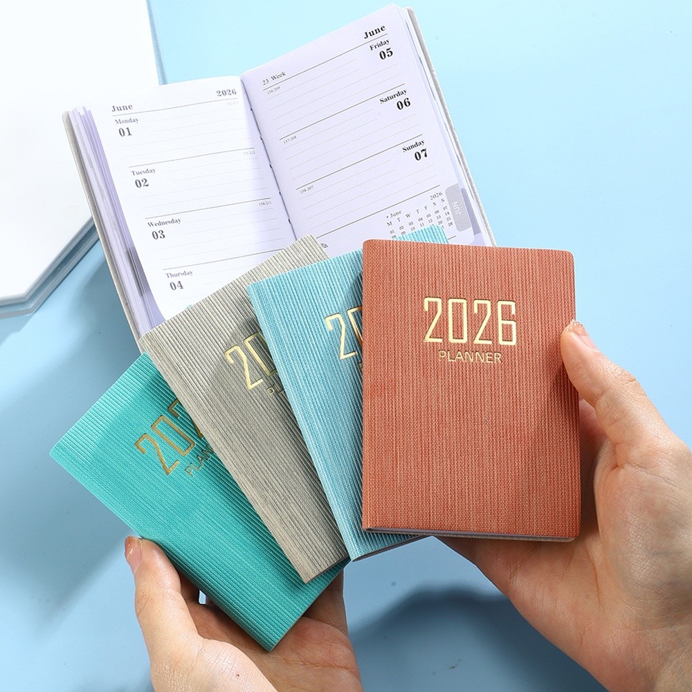 2026 A7 Pocket Weekly Planner – Mini PU Leather Agenda Notebook, 64 ...