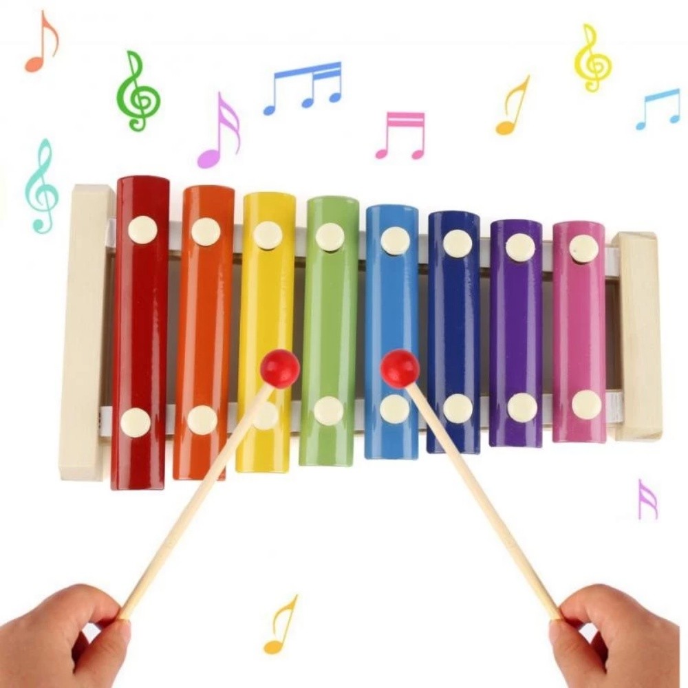 Montessori Early Xylophone Learning Rattle Instrument Drum Musical ...
