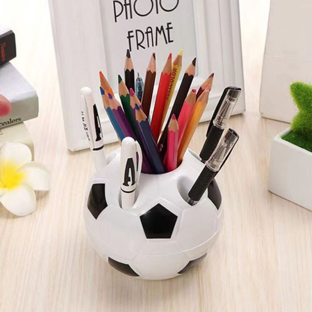 Creative Football Shaped Pen Container Pen Holder Desk Organizer ...