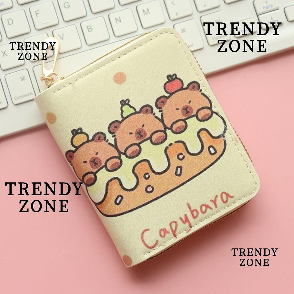 TRENDYZONE Capybara Money Coin Purse, with Zipper Cartoon Card Wallets ...