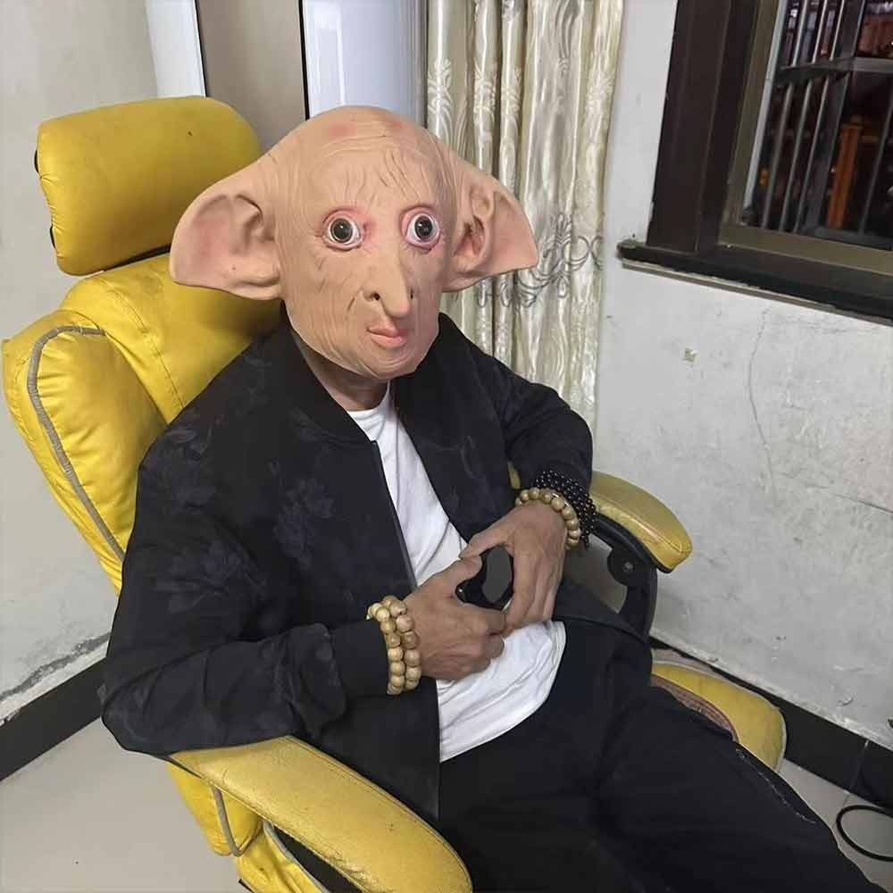 Dobby Elf Long Nose Elf Latex Mask Halloween Role Playing Prop | Shopee ...
