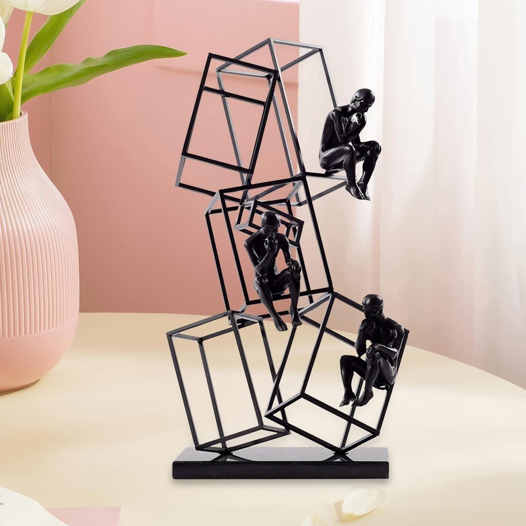 [sxkgeqs] Thinker Statue Simple Collectible Decor Desktop Ornament ...