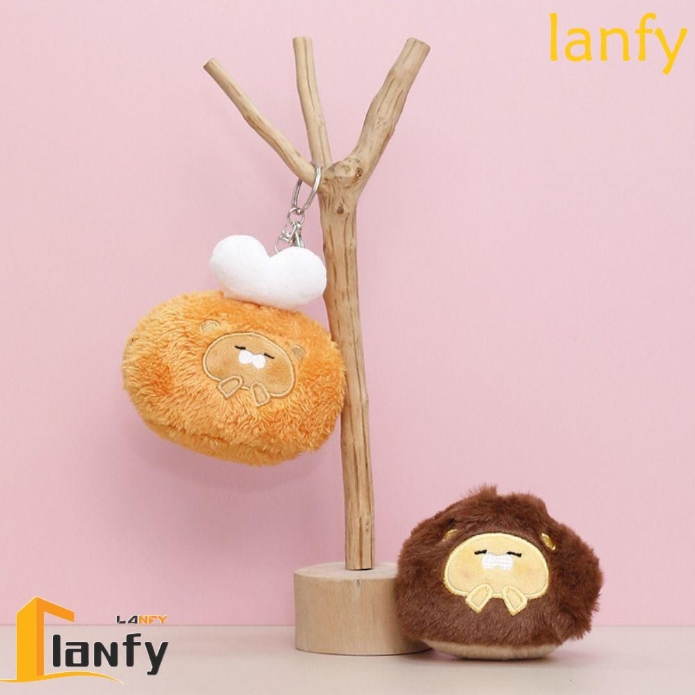 LANFY Chestnut Plush Keychain, Cartoon Rice Ball Drumsticks Doll ...