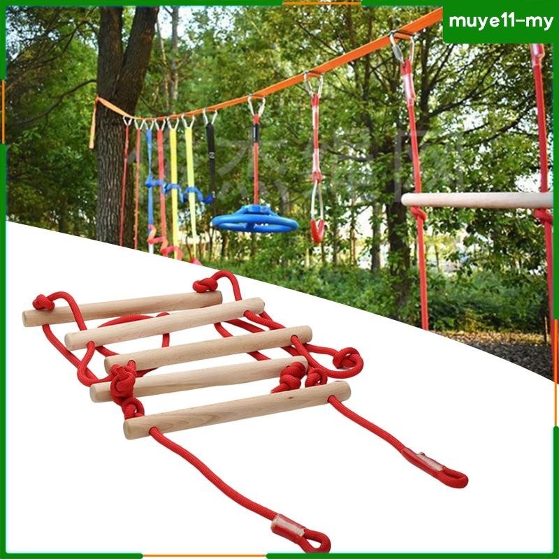 [MuyeadMY] Kids Climbing Rope Ladder Climbing Frame 5 Sections Fun ...